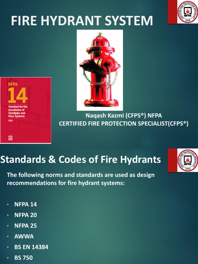 Fire Hydrant Sysetm - Nfpa 14 | PDF | Mechanical Engineering | Firefighting