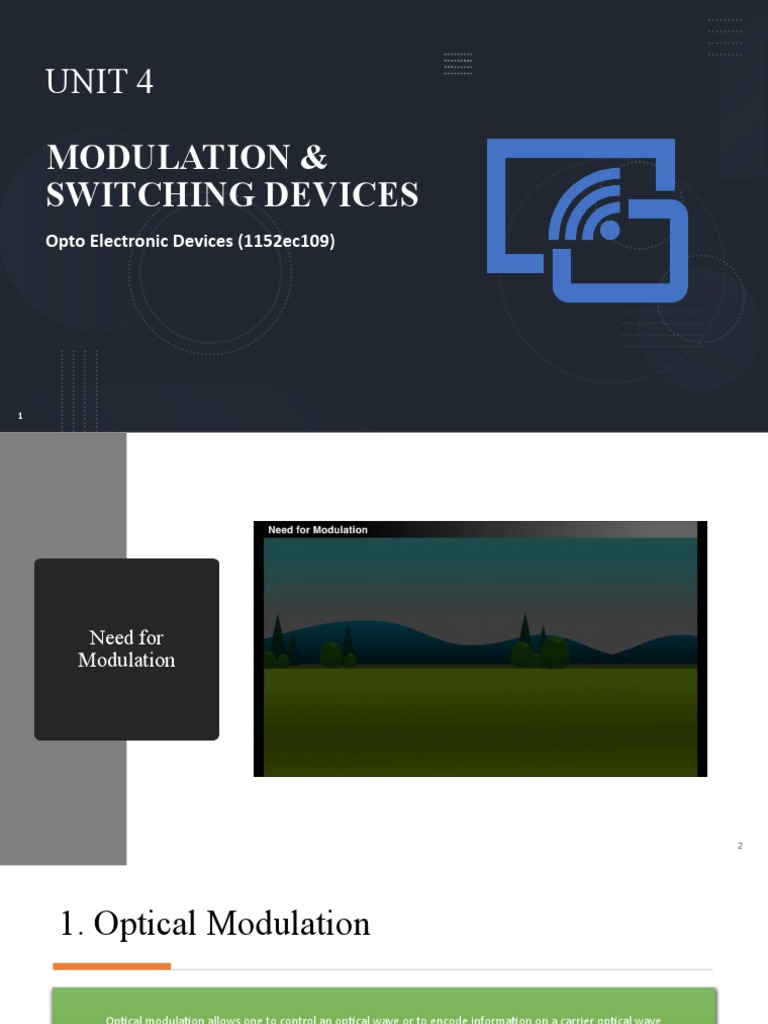 Unit 4 Modulation Devices | PDF | Modulation | Optics