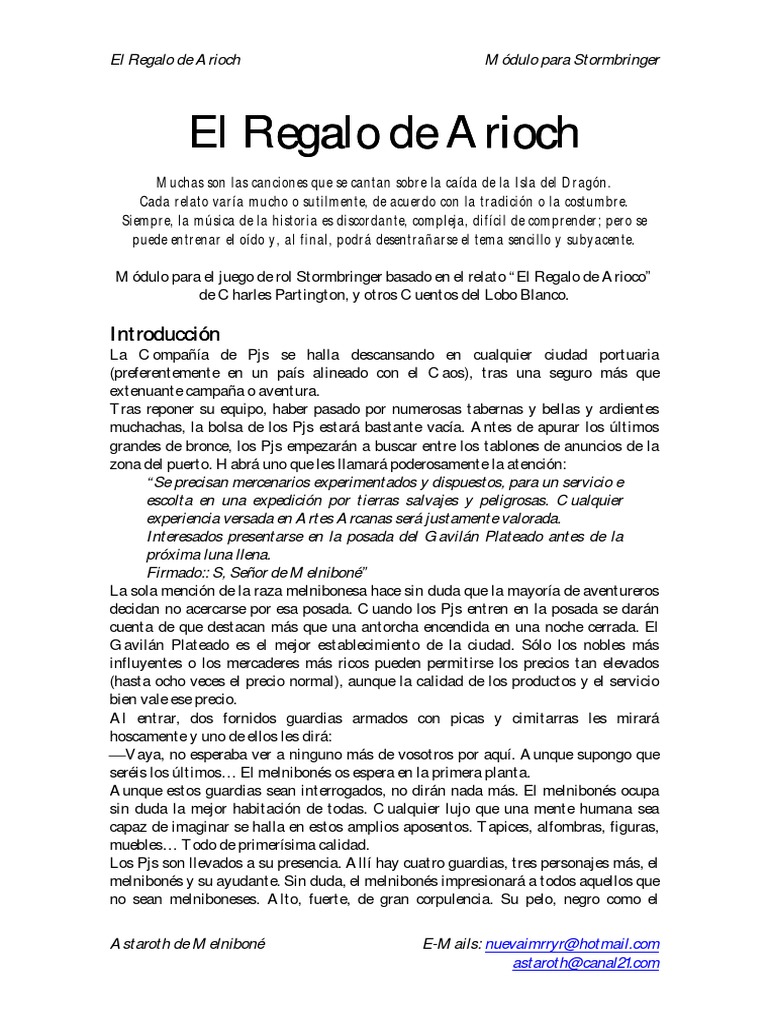 Stormbringer - El Regalo de Arioch | PDF | Fantasmas