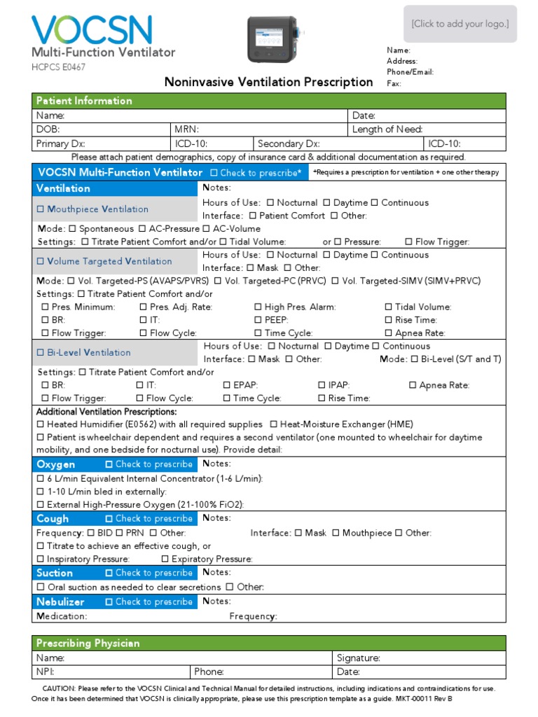 VOCSN Prescription Template | PDF | Medical Prescription | Pulmonology