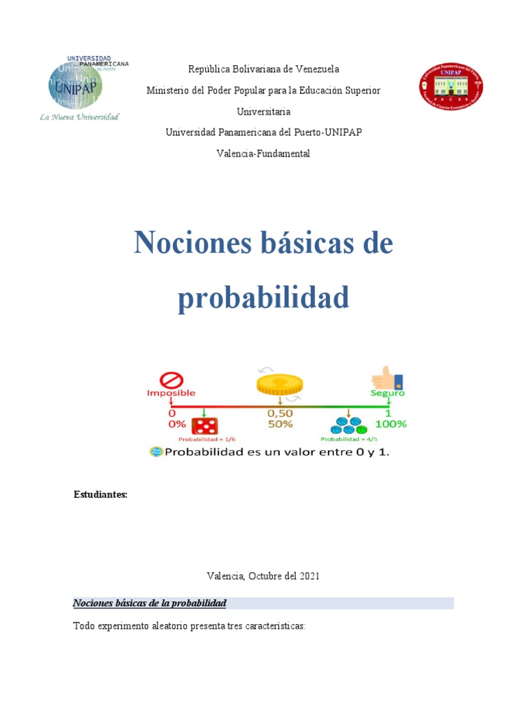 Nociones Basicas de La Probabilida | PDF | Probabilidad | Experimentar