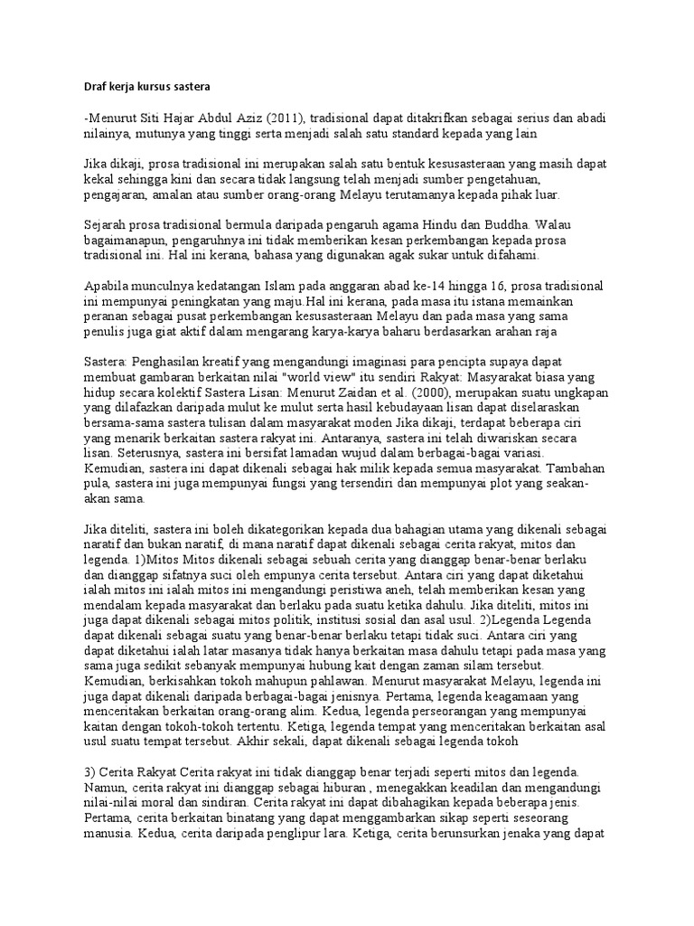 Draf KK Sastera | PDF