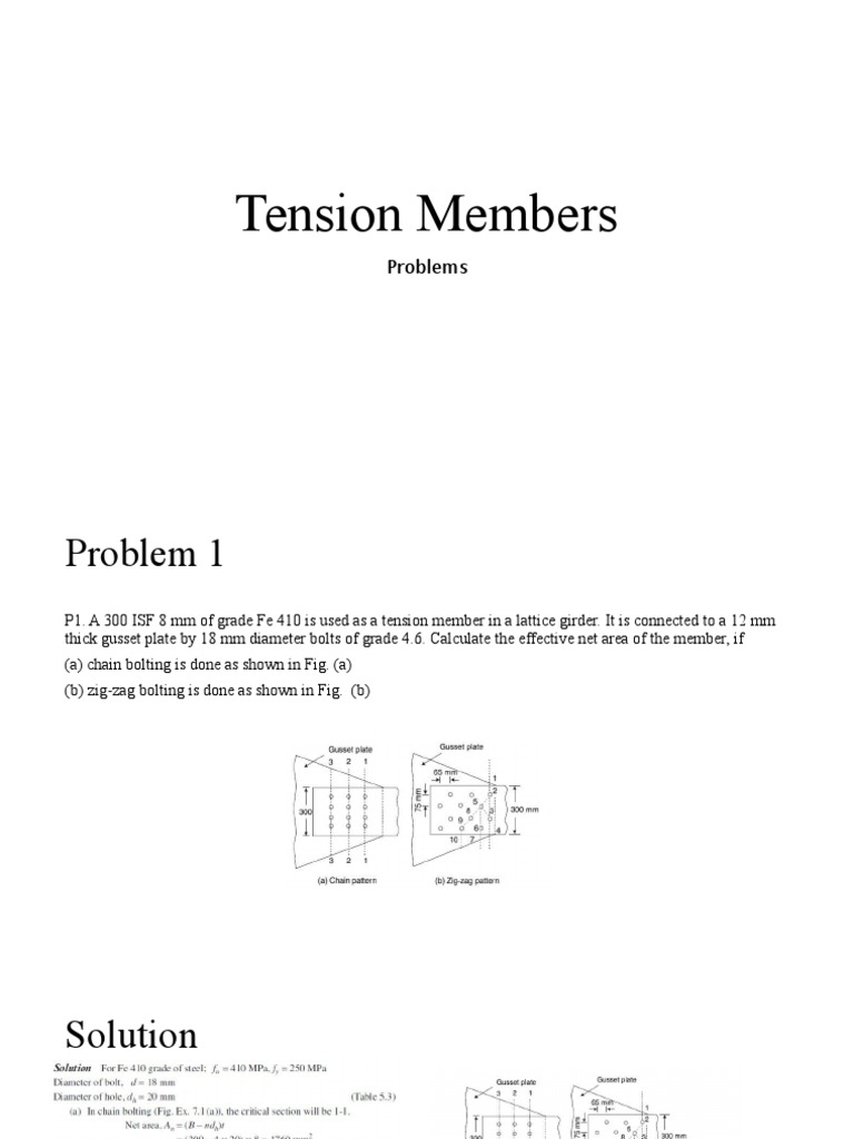 Tension Members | PDF