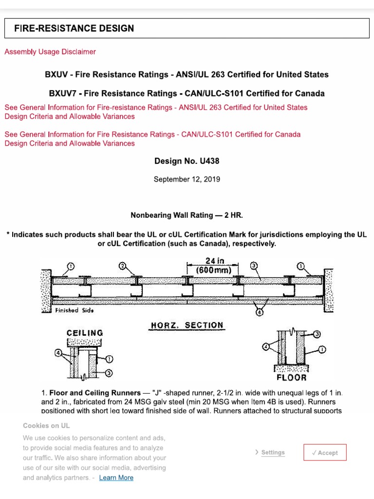 UL V438 Fire Test System | PDF
