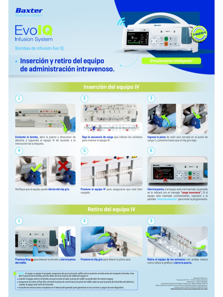 Manual de Uso Bomba Baxter Evo IQ | PDF | Informática