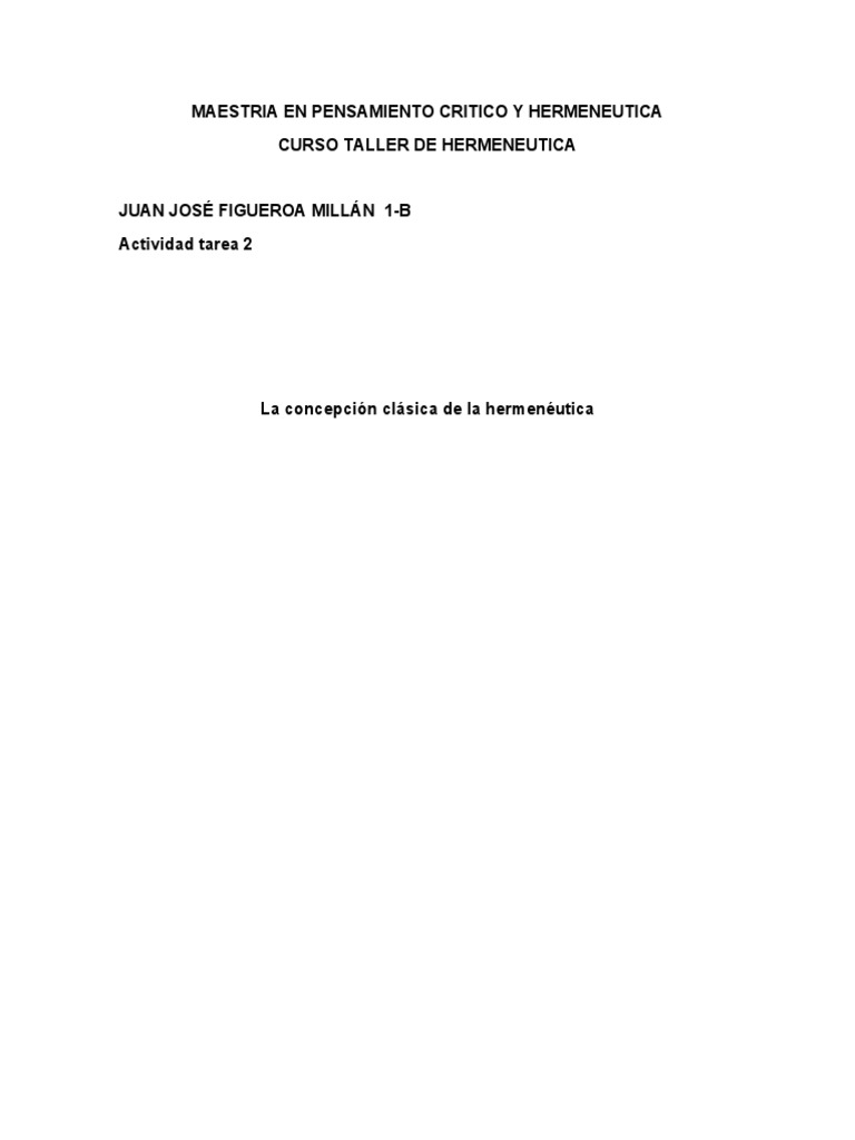 JJFM - Taller de Hermeneutica.t2 | PDF | Hermenéutica | Alegoría