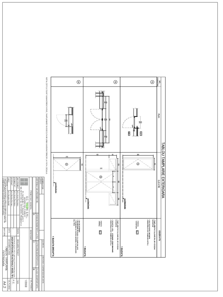 A4.2 Tablou Tamplarie | PDF
