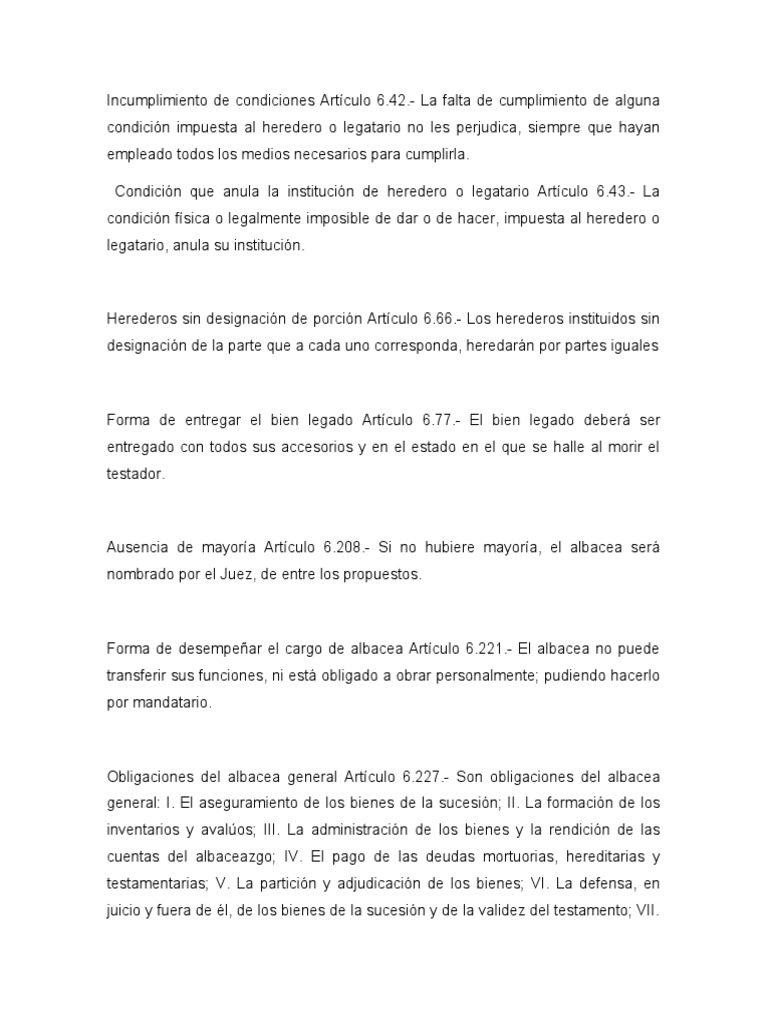 Albacea | PDF | Herencia | Legado