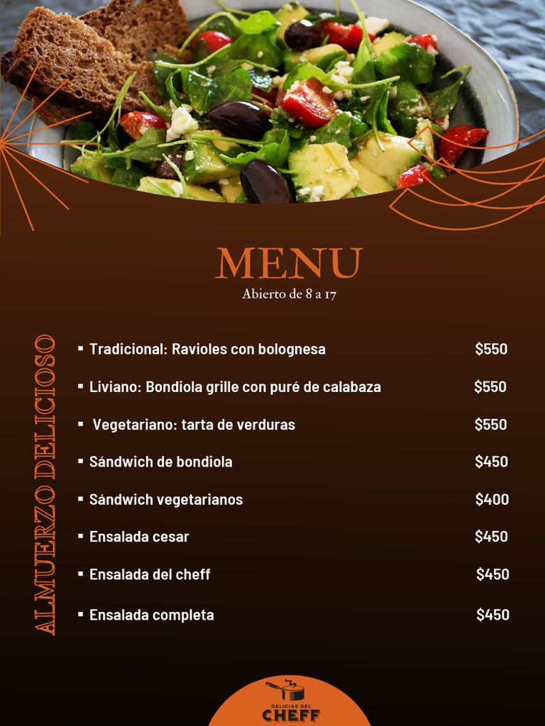 Menú De Vianda Semanal Pdf