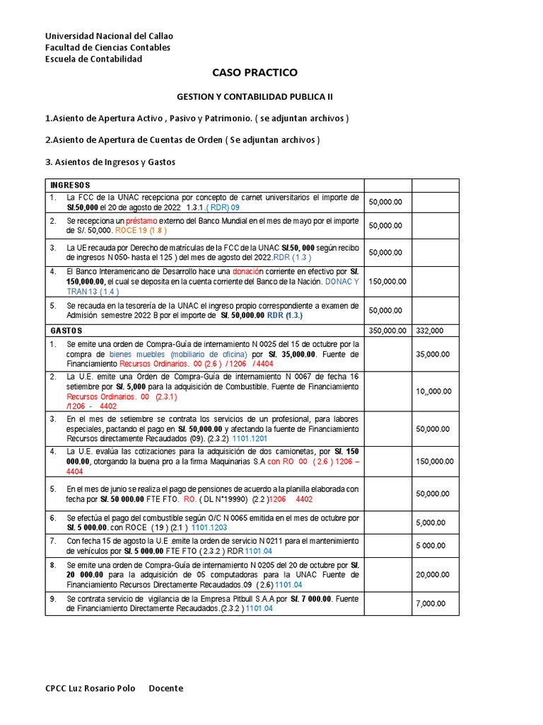 Caso Practico 2022 B | PDF | Contabilidad | Presupuesto