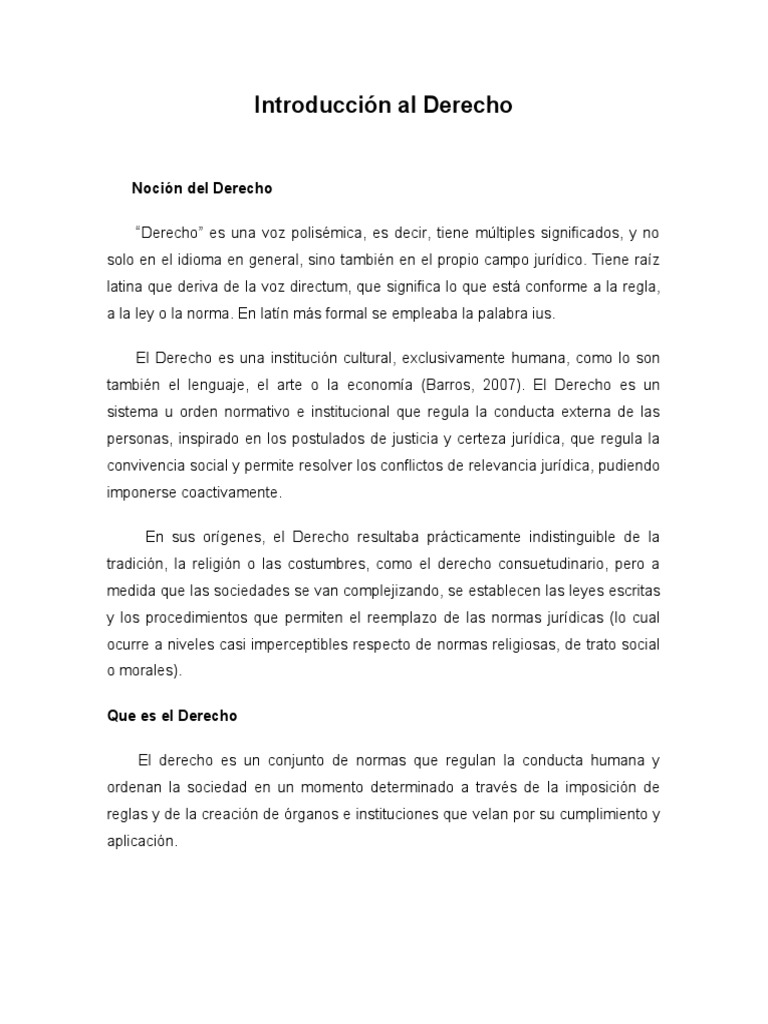 Introduccion Al Derecho | PDF | La Ley natural | Institución