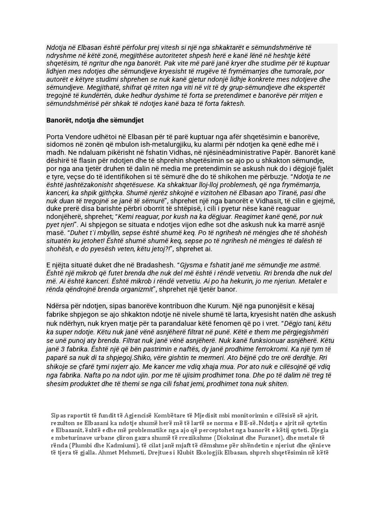 Banoret, Ndotja, Semundja | PDF
