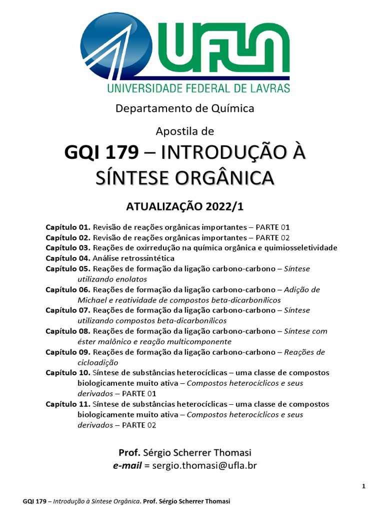 GQI 179 - Apostila Completa ATUALIZACAO 2022 1 | PDF | Éster | Amida