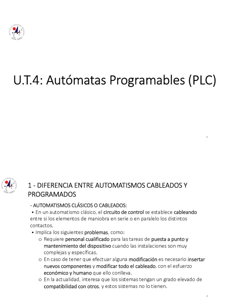 ER11 - TA - UT4 - Telecontrol y Automatismos | Descargar gratis PDF | Lenguaje de programación ...