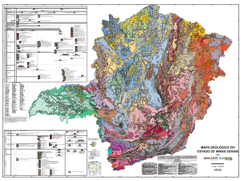 Mapa geológico de Minas gerais