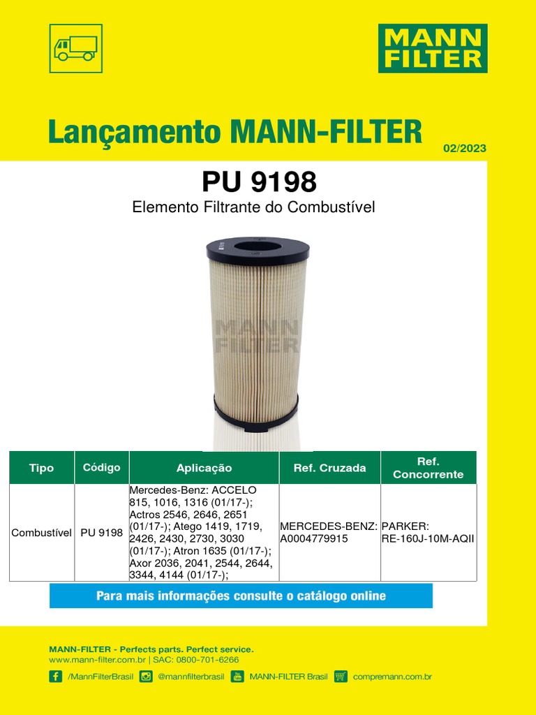 Mann-Filter - Pu 9198 | PDF