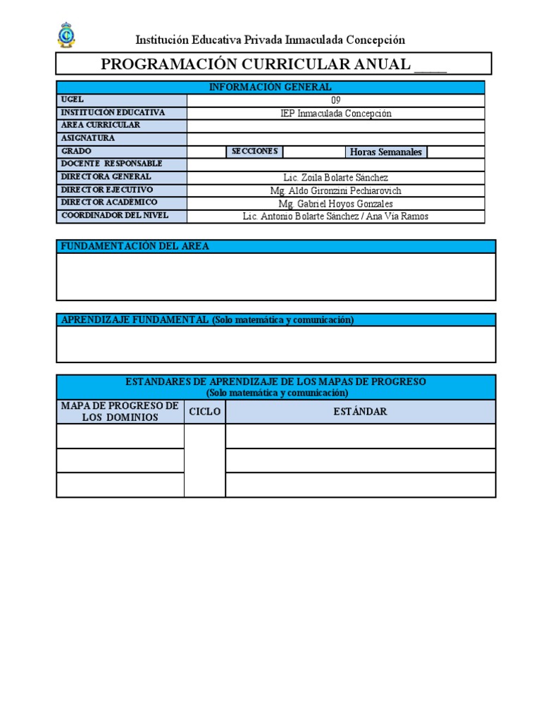Programacion Anual 2015 | Descargar gratis PDF | Evaluación | Aprendizaje