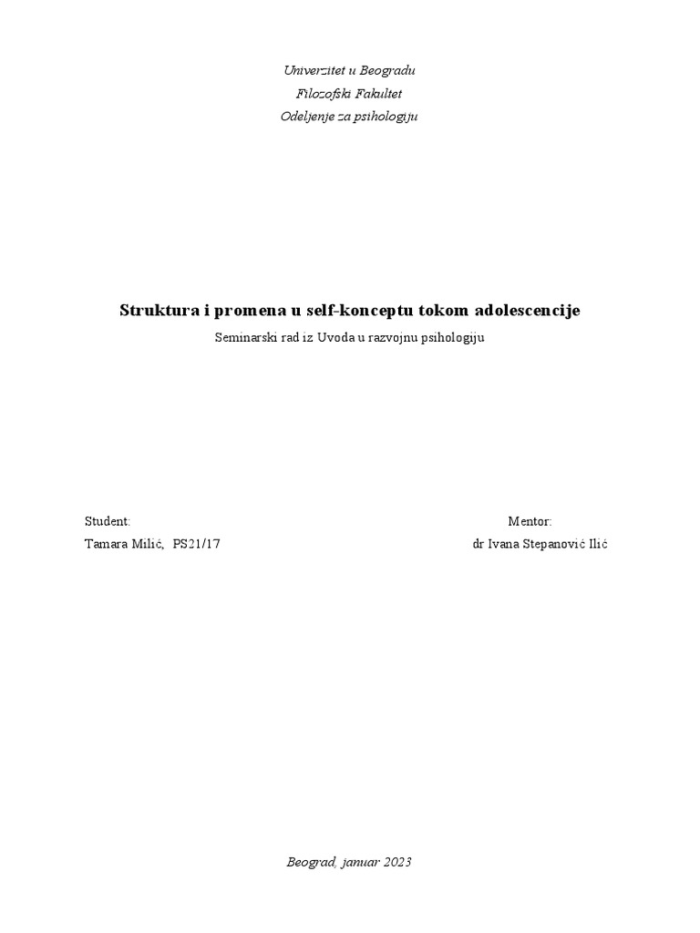 Tamara Milic PS210017 Seminarski | PDF