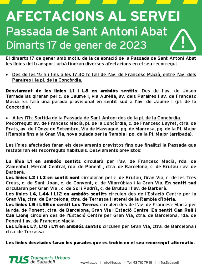 Dimarts 17 de Gener de 2023: Passada de Sant Antoni Abat | PDF