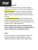 Lesson 3-4 Market Integration | PDF | Market (Economics) | Mergers And ...