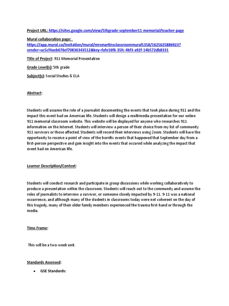 Final Engaged Learning Project Itec 7400 | PDF | Teachers | Interview