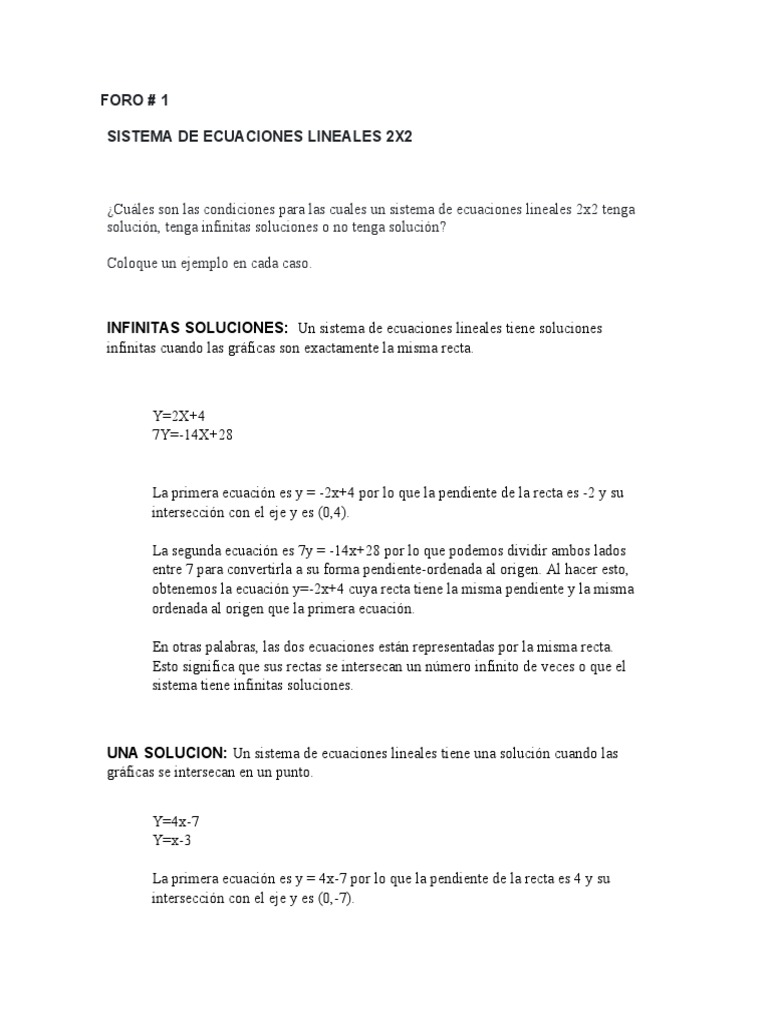 Sistema De Ecuaciones Lineales 2x2 Pdf 0548
