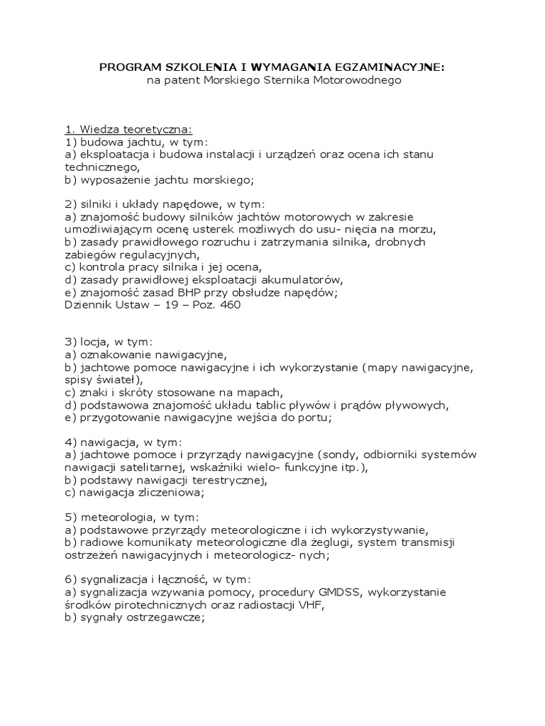 Program Szkolenia I | PDF Program Szkolenia I | PDF