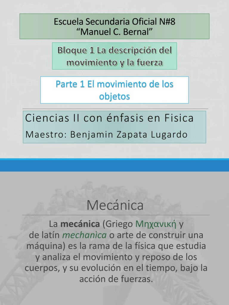 Bloque 1 1. El Movimiento de Los Objetos | PDF | Velocidad | Olas