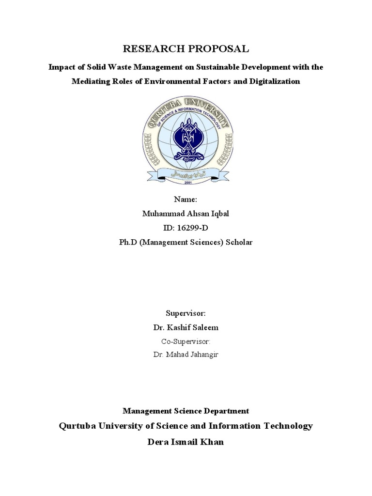 13.final Proposal After Bosar Defence | PDF | Waste Management | Waste
