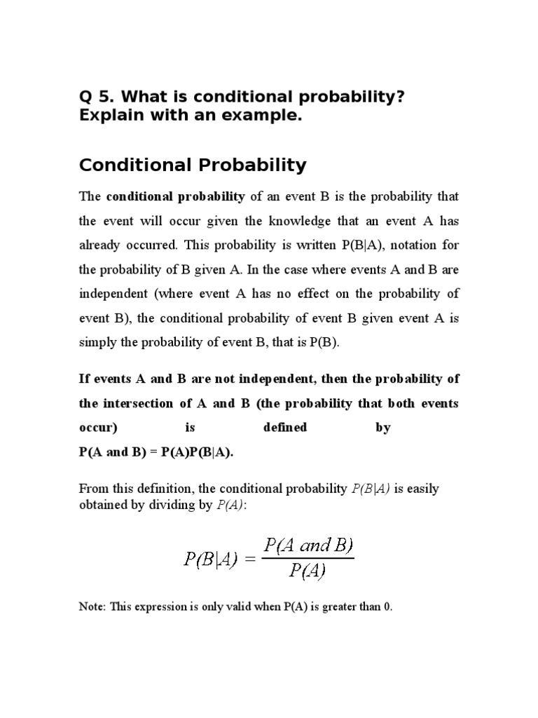 Conditional Probability | PDF | Probability | Dormitory