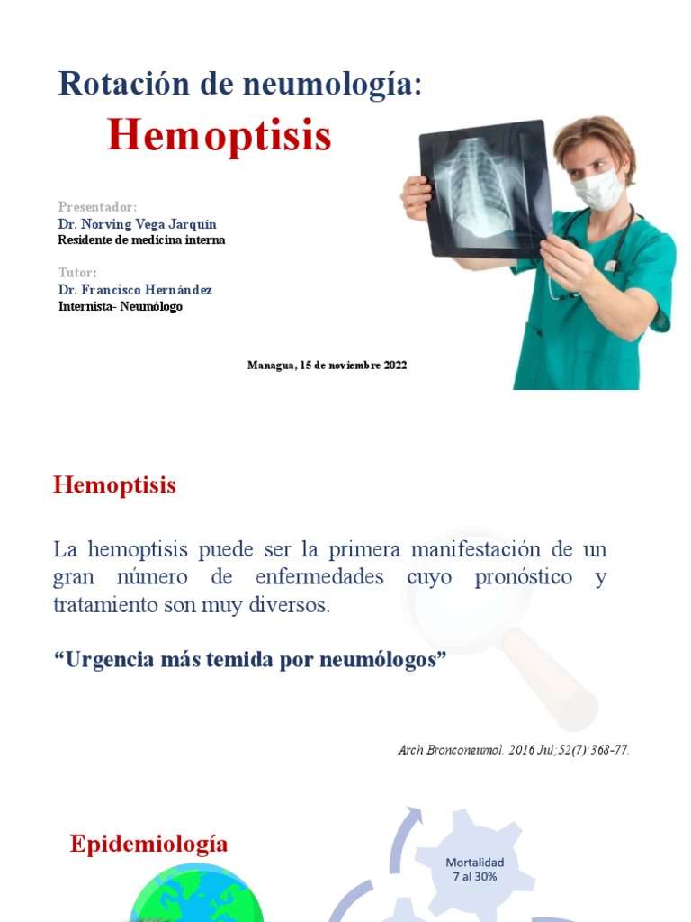 Hemoptisis: Diagnóstico y Manejo | PDF | Pulmón | Medicina CLINICA