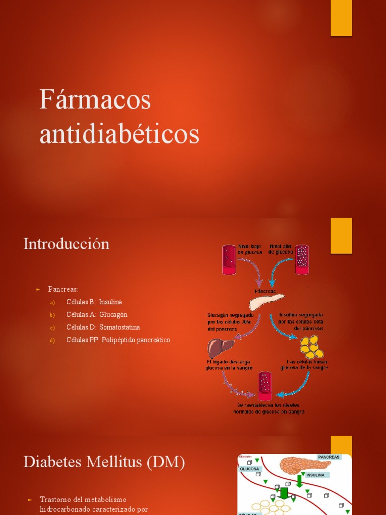 Fármacos Antidiabéticos y su Uso | PDF | Insulina | Diabetes