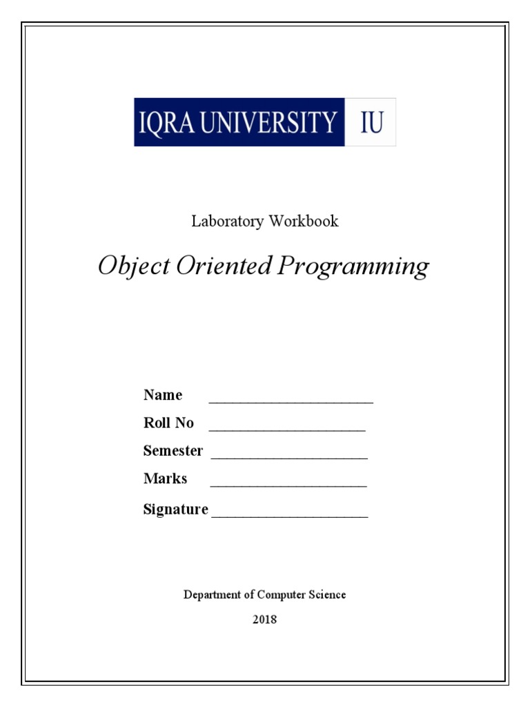 Oop Lab Manual Pdf Inheritance Object Oriented Programming 5109