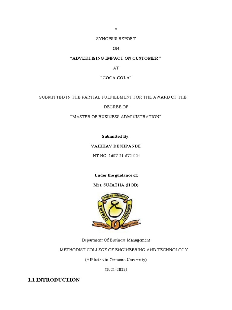 Advertising Impact On Customer Coca Cola Pdf Brand Advertising