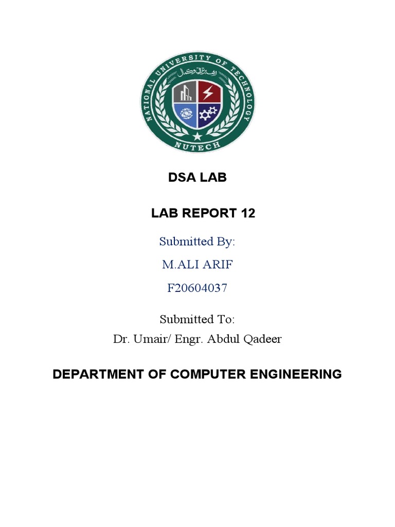 Lab 12 M.Ali Arif | PDF | Computer Programming | Computer Science