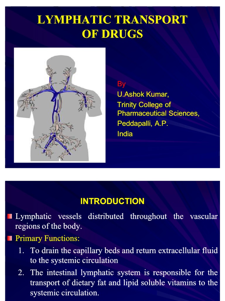 Lymphatic Transport of Drugs | PDF | Lymphatic System | Bioavailability