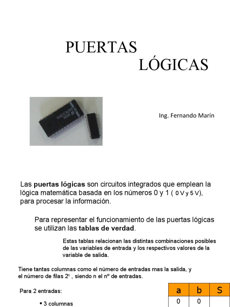Compuertas Logicas | PDF | Puerta lógica | Ingeniería Informática