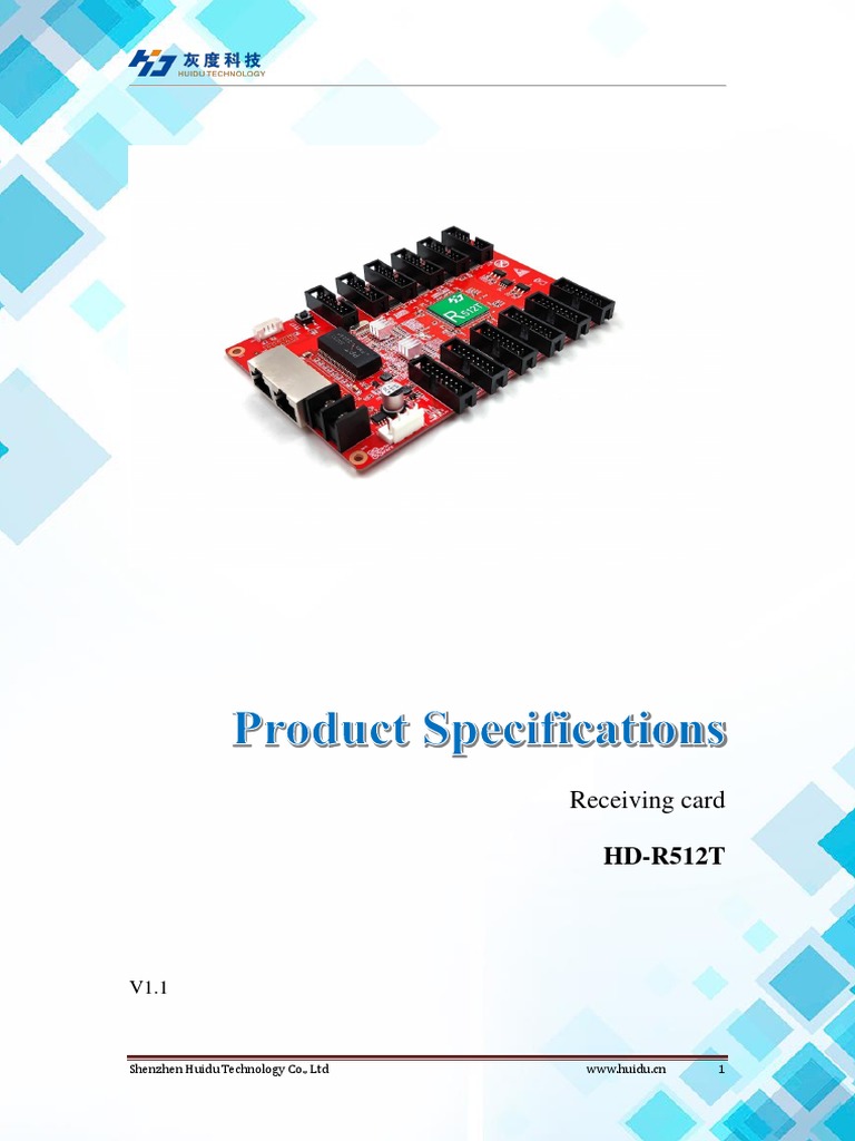 HD-R512T Specification V1.1 | PDF | Display Resolution | Computer Science