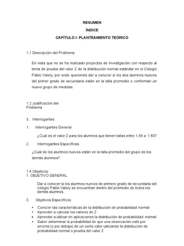 Cálculo del Valor Z en Estadística | PDF | Distribución normal ...