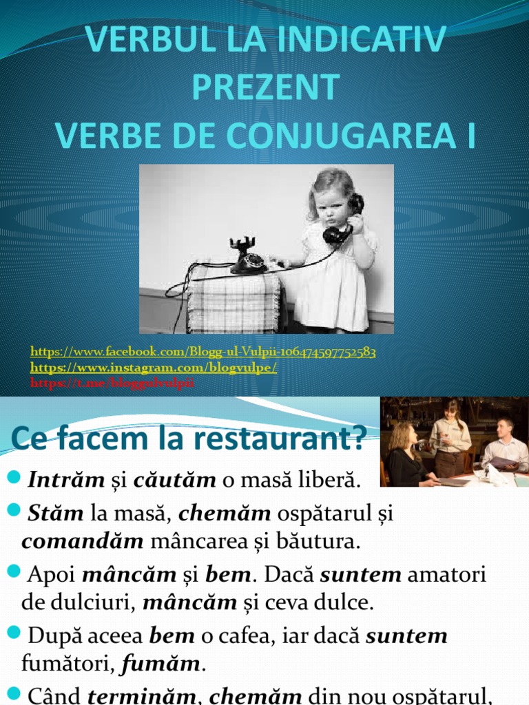 Verbul Conjugarea I | PDF