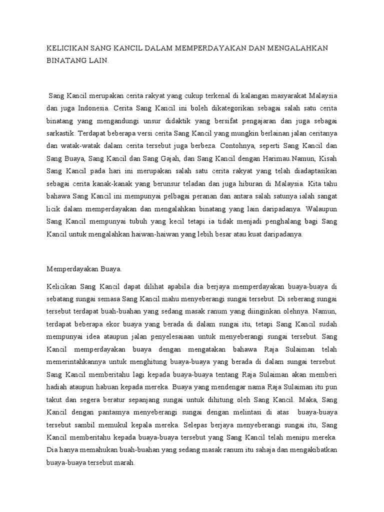 Sang Kancil | PDF