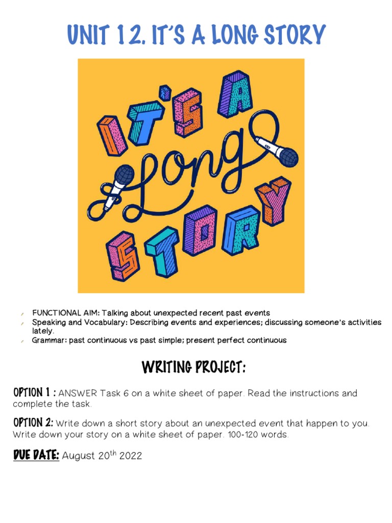 UNIT 12 IT'S A LONG STORY - Compressed | PDF