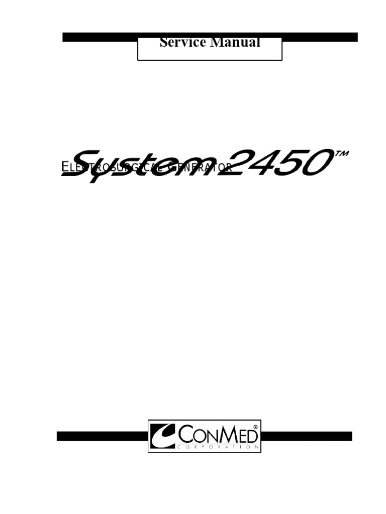 Manual de Servicio Conmed-System2450 | PDF | Amplifier | Mosfet