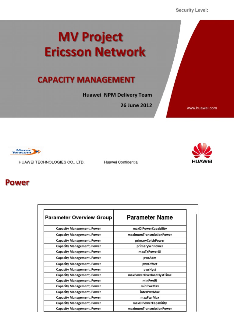 Ericsson Parameter Audit Capacitymanagement | PDF | Network Congestion | Service Industries
