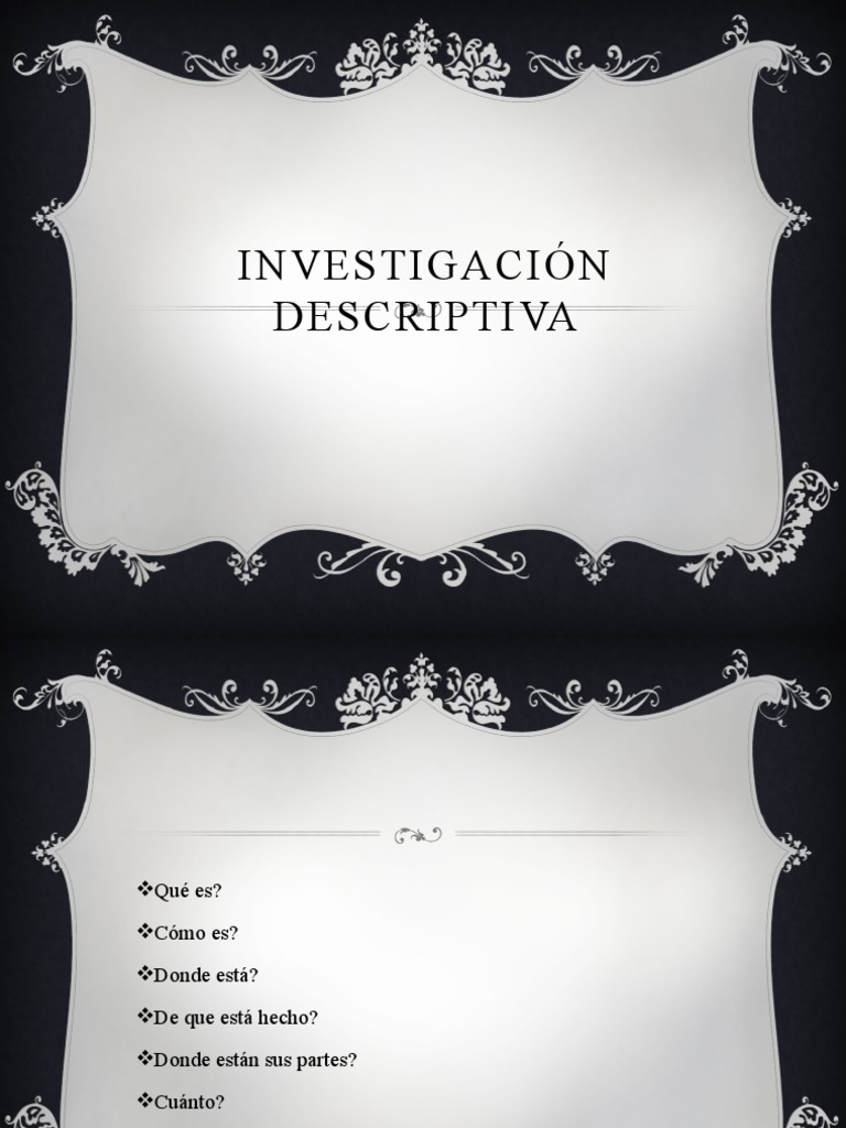 Investigación Descriptiva | PDF