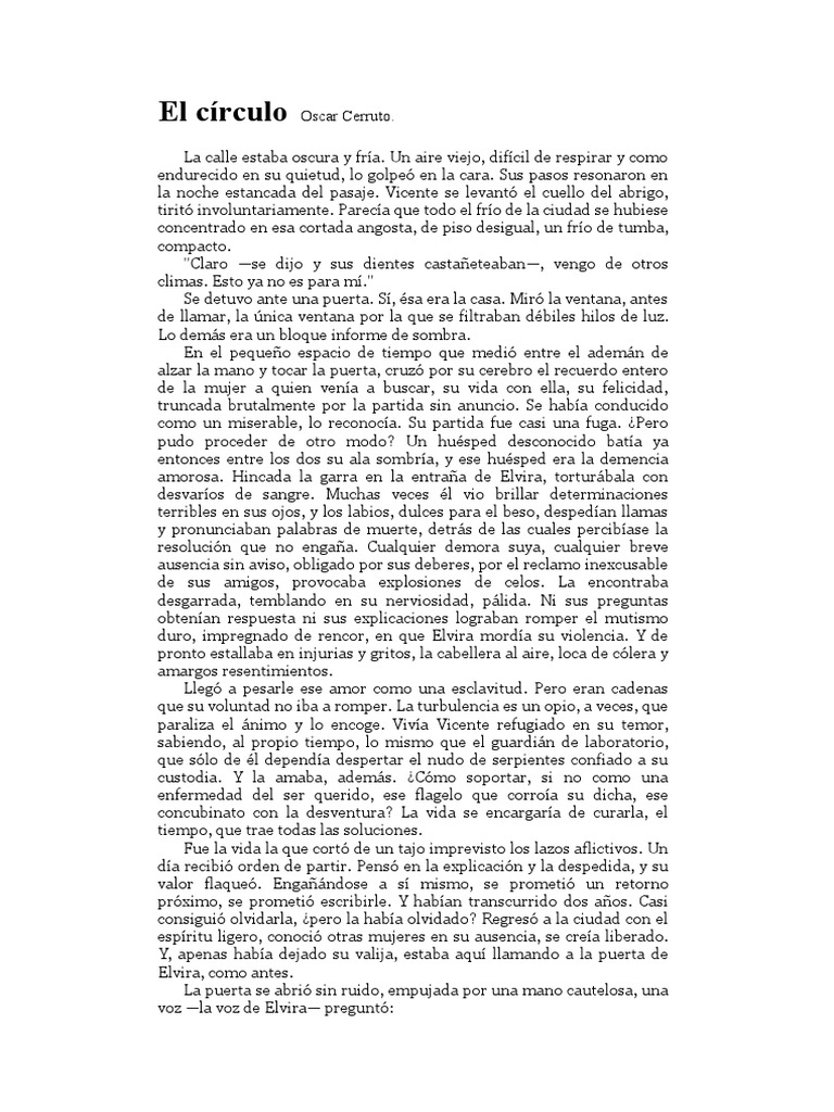 El Círculo Oscar Cerruto | PDF
