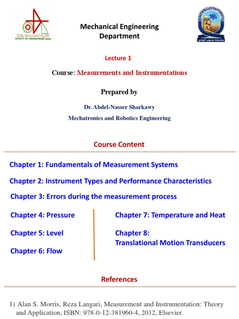 Lecture 1 | PDF | Measurement | Sensor