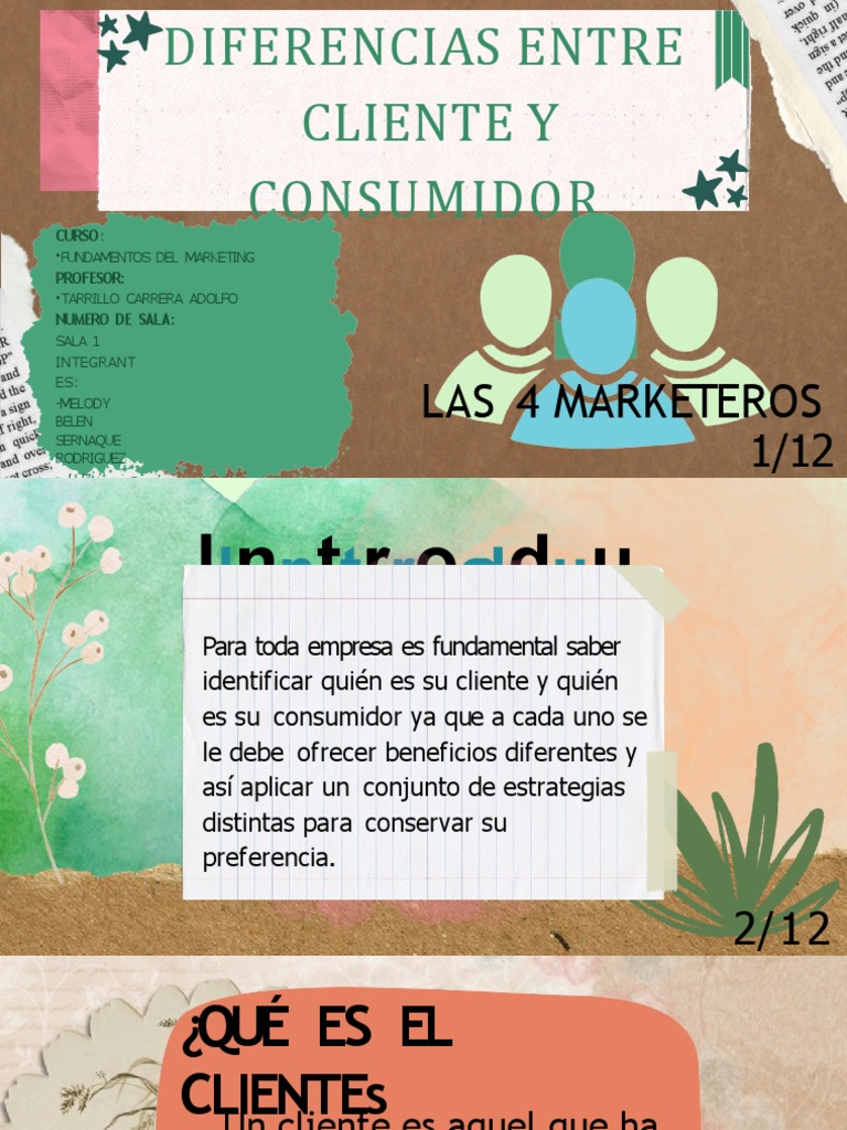 Diferencias Entre Cliente y Consumidor | PDF | Los consumidores | Cliente