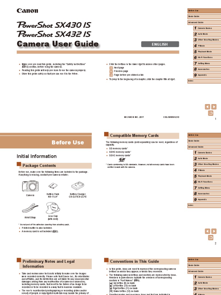 Canon - PowerShot - SX430 - IS - SX432 - IS - Camera - User - Guide ...