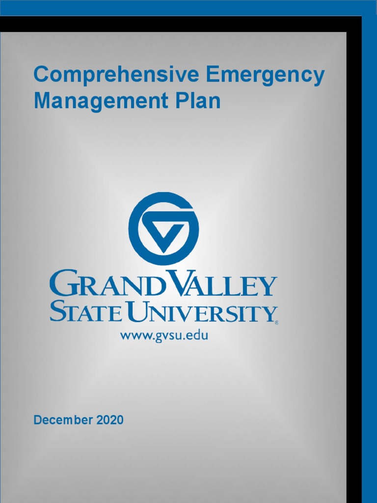 GVSU Comprehensive Emergency Management Plan | PDF | Emergency Management | Incident Command System